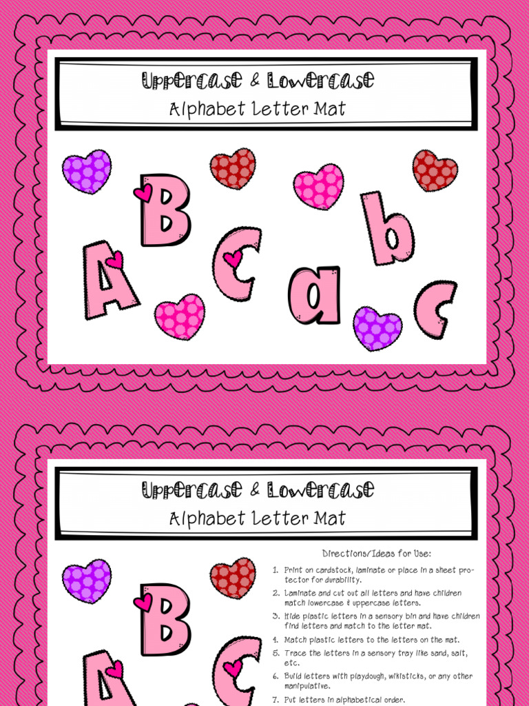 Uppercase & Lowercase: Alphabet Letter Mat | PDF
