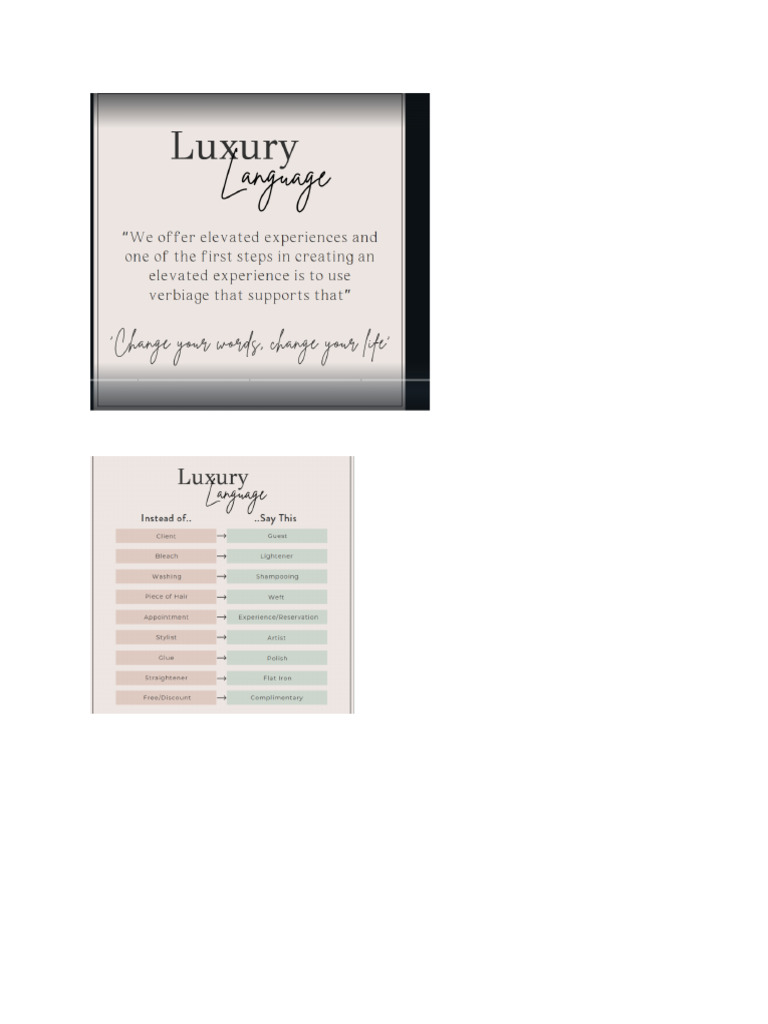 Luxury Language | PDF