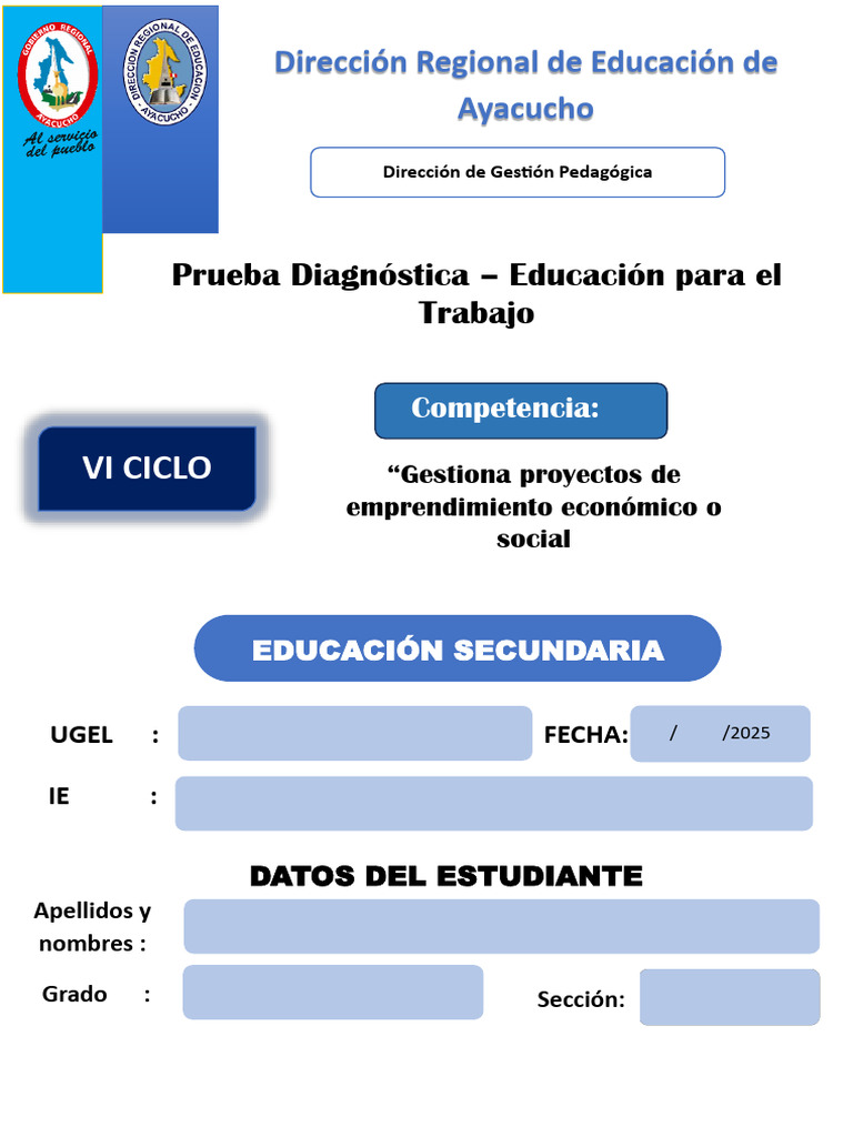 Evaluacion Diagnostica Vi Ciclo - Ept | PDF | Iniciativa empresarial | Residuos