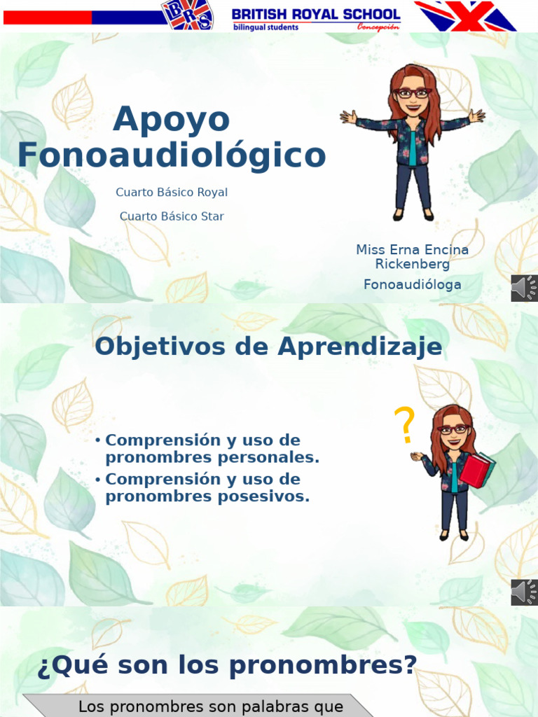 Pronombres Personales y Posesivos | PDF | Pronombre | Sintaxis