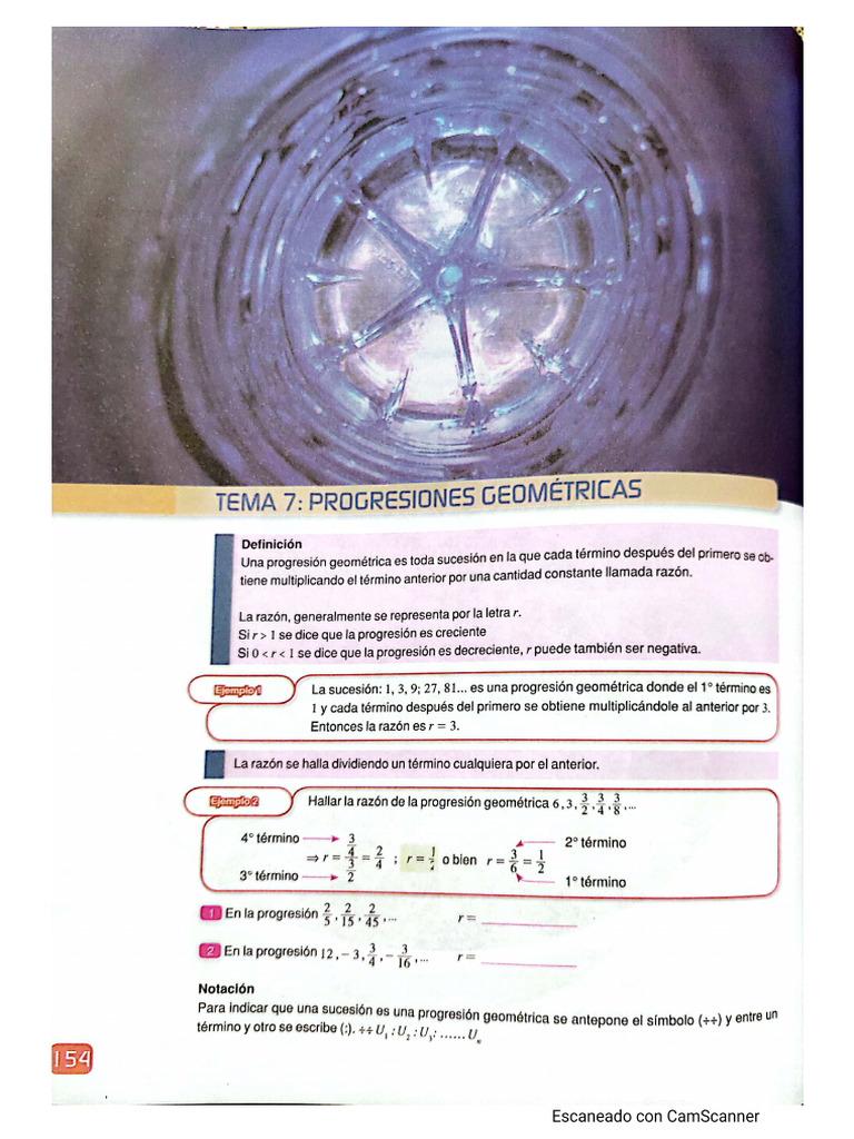 PROGRESIONES GEOMETRICAS | PDF