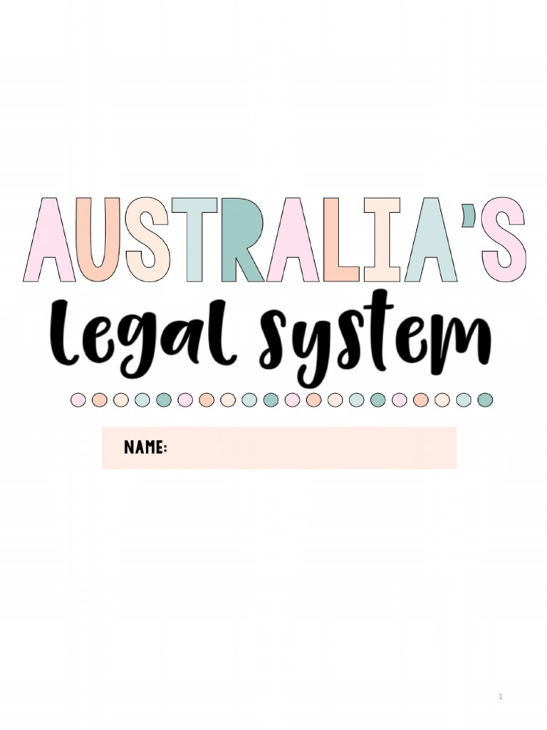 Australia's Legal System - Digital Booklet | PDF | Bill (Law) | Appeal
