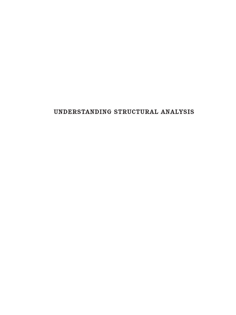 Understanding Structural Analysis | PDF | Bending | Force