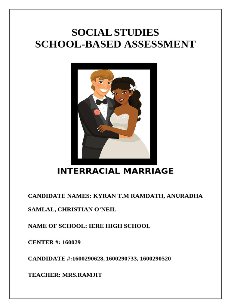 Interracial Marriage Perspectives in Penal/Debe | PDF | Adolescence ...