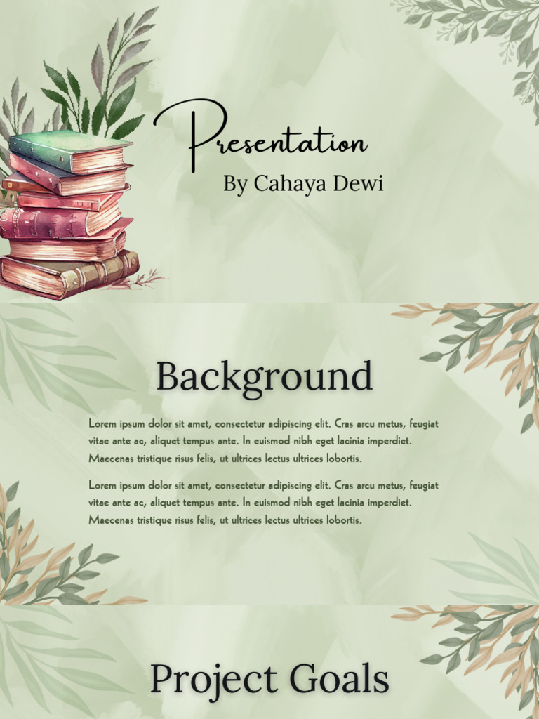 Green Watercolor Elegant Project Presentation | PDF