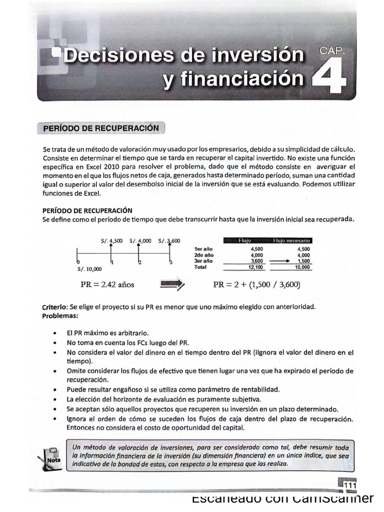 Cap. 4 Decisión Inversión | PDF