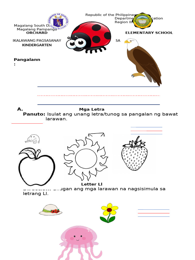 3rd QUARTER EXAM KINDER | PDF