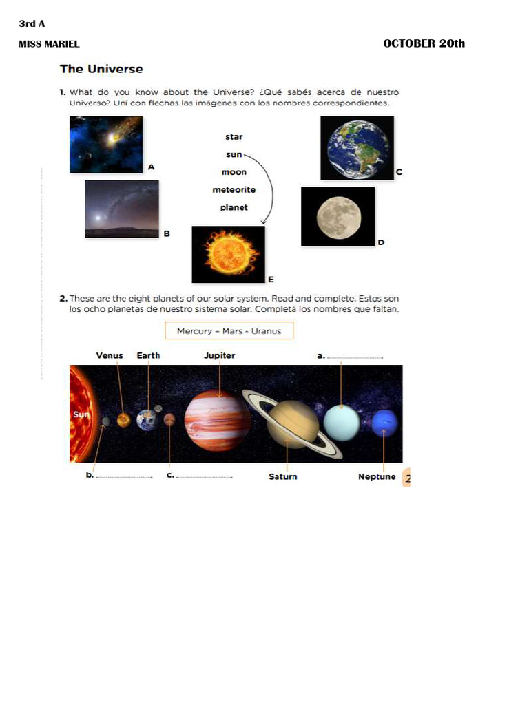 The UNIVERSE - Planets Astronauts | PDF