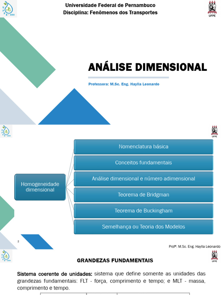 Análise Dimensional em Fenômenos Físicos | PDF | Metrologia | Física