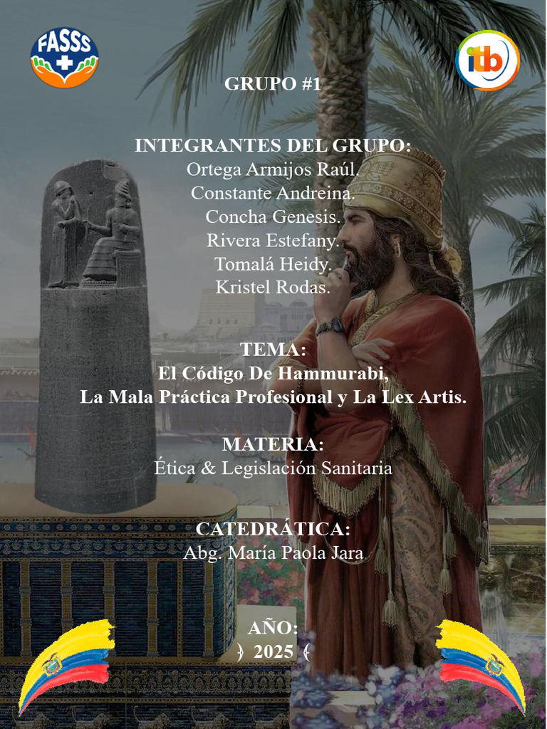 Grupo1- Invest Cód. Hammurabi, Lex Artis, M. Practica P.- EMPN01 | PDF | Hammurabi | Cuneiforme