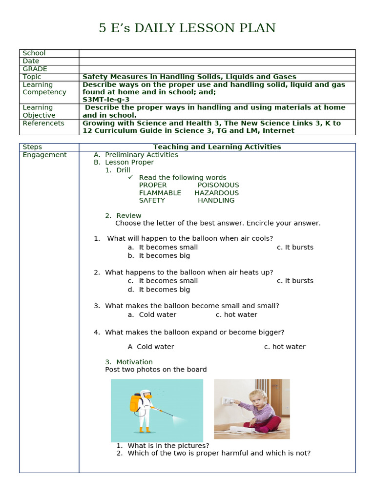 COT SCIENCE 5ESExplicit With Differentiated Instruction | PDF | Differentiated Instruction ...