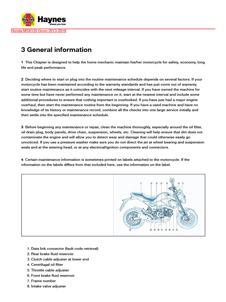 1 Routine Maintenance and Servicing 3 General Information | PDF ...