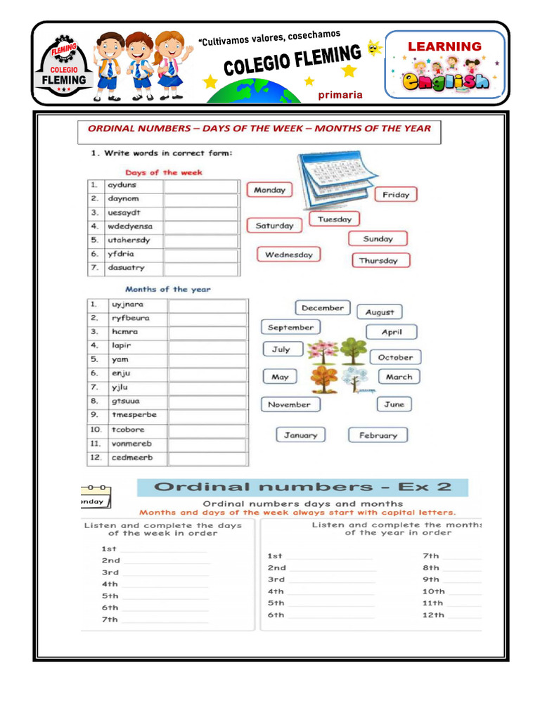 Ordinal Numbers | PDF