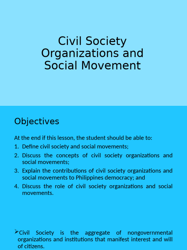 Civil Society and Social Movements in the Philippines | PDF | Non ...
