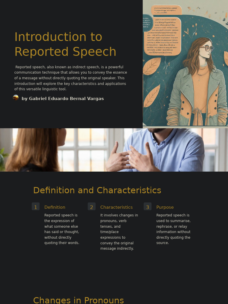 Introduction To Reported Speech | PDF