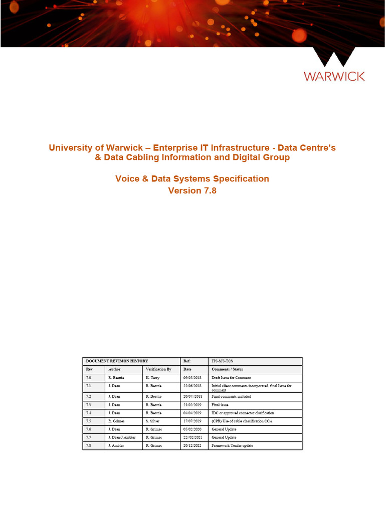 Warwick Report | PDF | Specification (Technical Standard) | Electrical ...