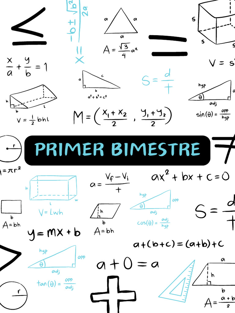 Documento A4 Pagina de Portada Matematicas Blanco | PDF
