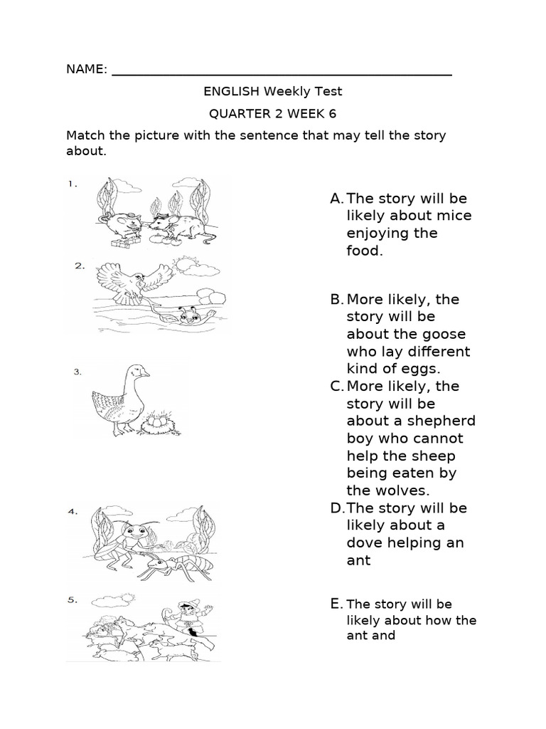 Weekly Test English q2 w6 | PDF