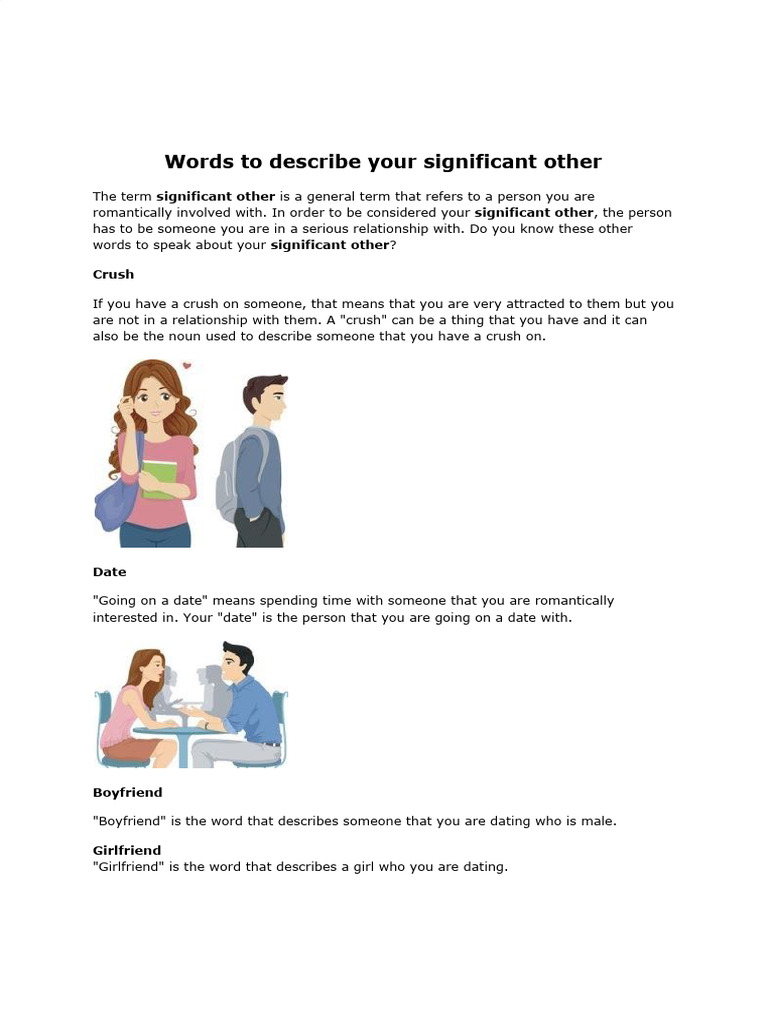 Vocabulary for Love and Relationships | PDF | Affair | Romance (Love)