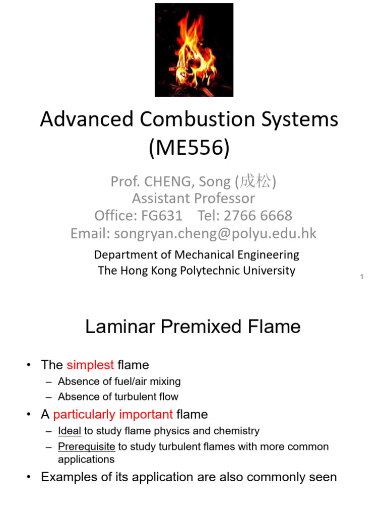 Laminar Premixed Flames | PDF | Combustion | Continuum Mechanics