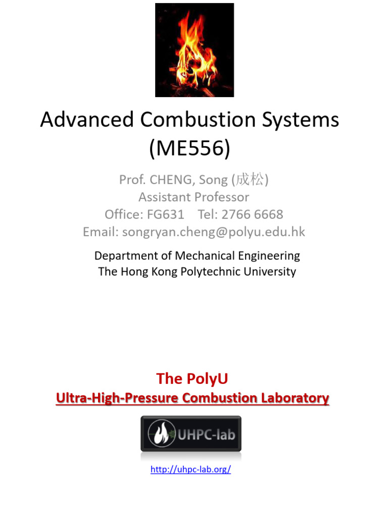 Advanced Combustion Systems Course Outline | PDF | Engines | Gas Turbine