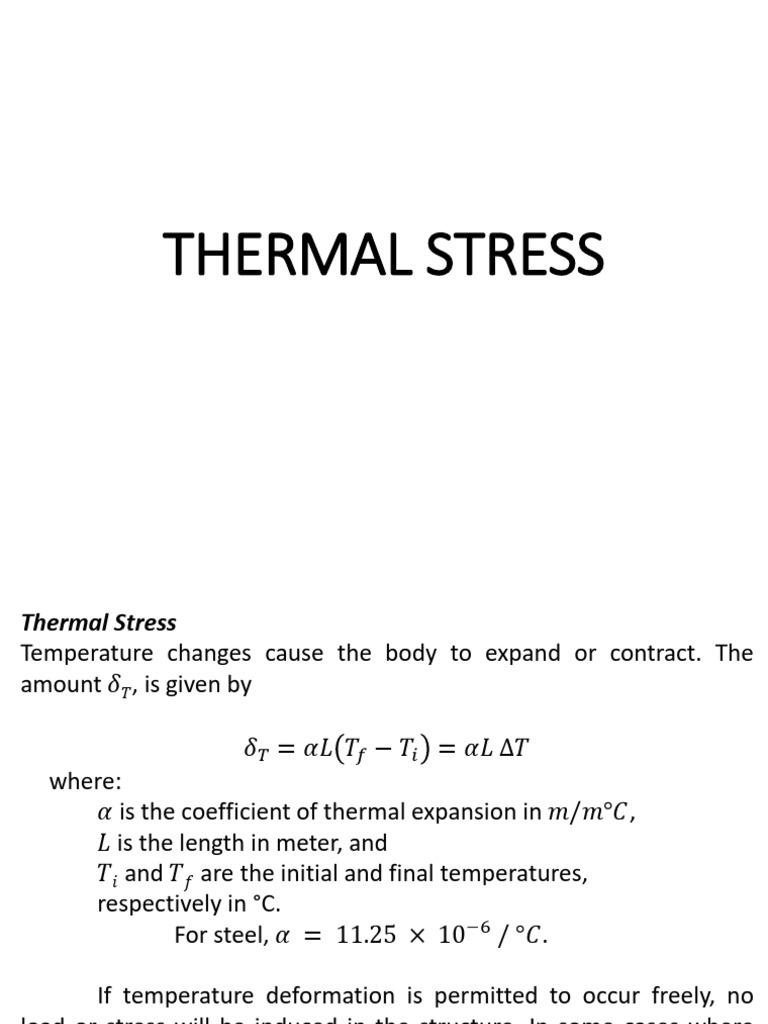 2b.-THERMAL-STRESS | PDF | Deformation (Engineering) | Stress (Mechanics)