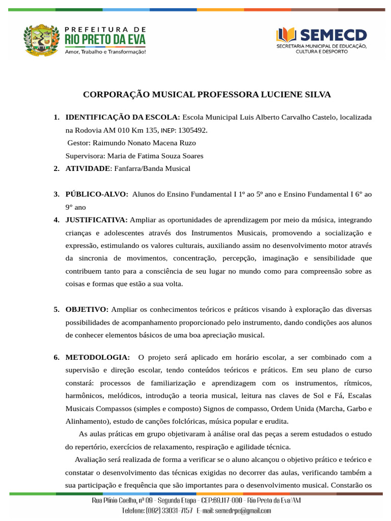 2025 Modelo de Projeto Atividade Complementar | PDF | Pedagogia | Aprendizado