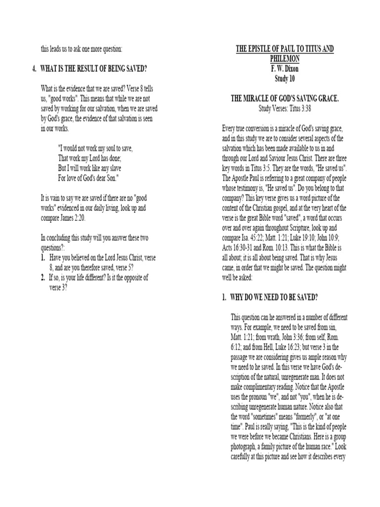 Study 10 The Miracle of God's Saving Grace (Read-Only) | PDF | Born ...