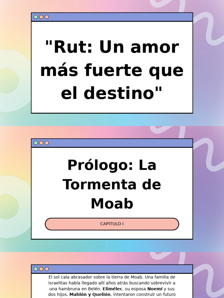 Relato Libro de Rut | PDF | Rut (figura bíblica) | Libro de rut