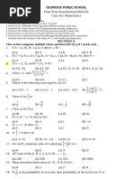 DoE Practice Paper 2025 Gr11 - Maths | PDF | Mathematics