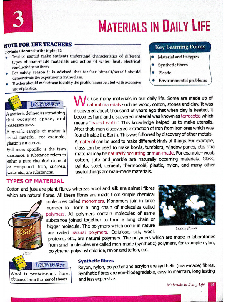Materials in Daily Life | PDF