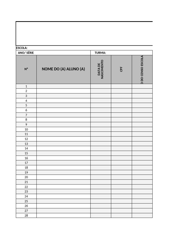 Modelo de Matricula Escolar | PDF