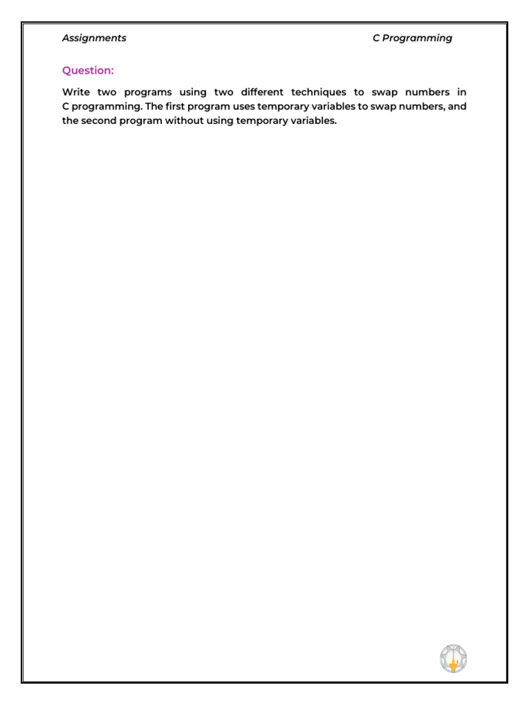 Assignments C Programming | PDF