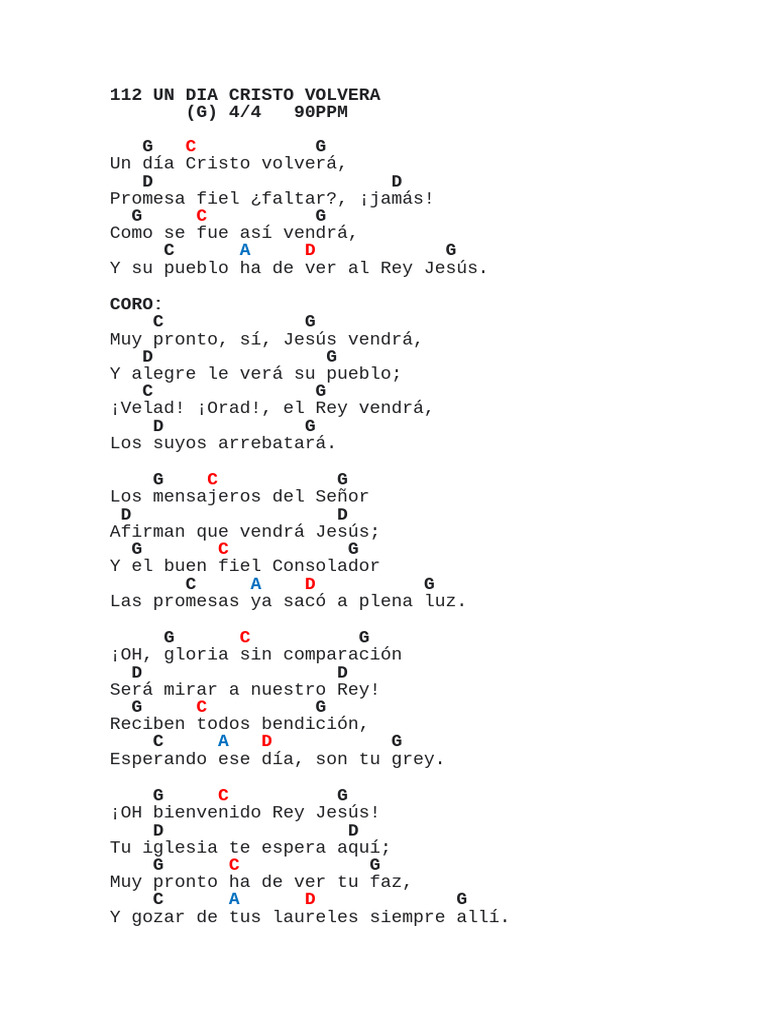 112 Un Dia Cristo Volvera | PDF