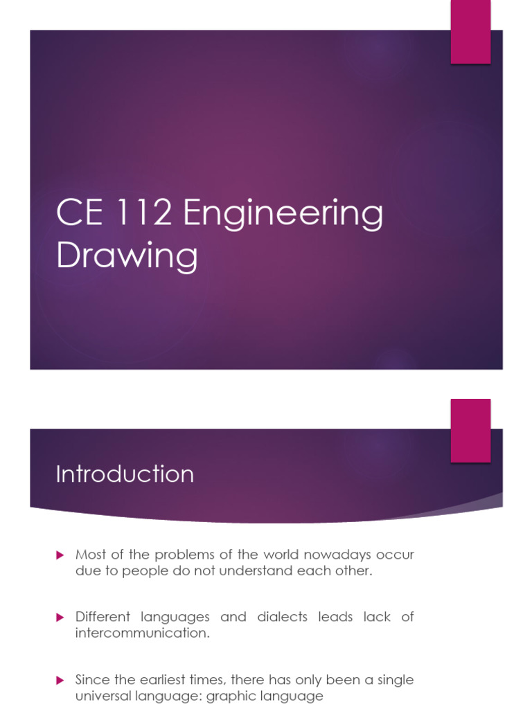 1 - Engineering Drawing Introduction | PDF | Technical Drawing | Drawing
