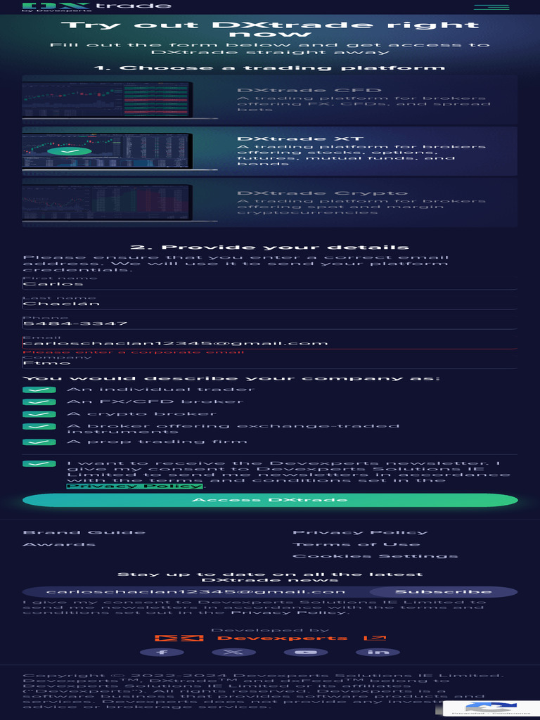Request A Demo of DXtrade Multi-Asset Trading Pla | PDF | Contract For ...