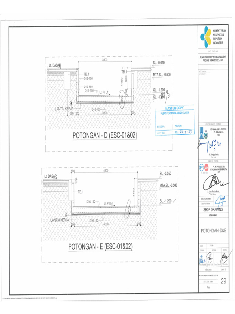Denah Pit Excalator PODIUM | PDF