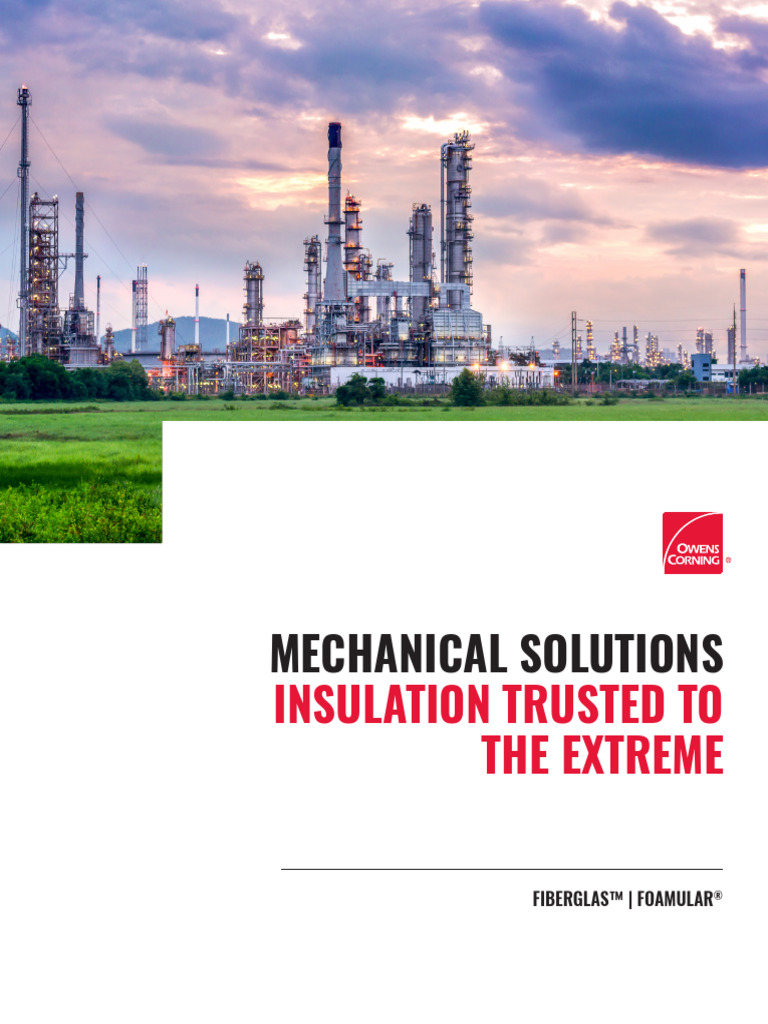 Pipe and Mechanical Insulation Brochure | PDF | Fiberglass | Polystyrene