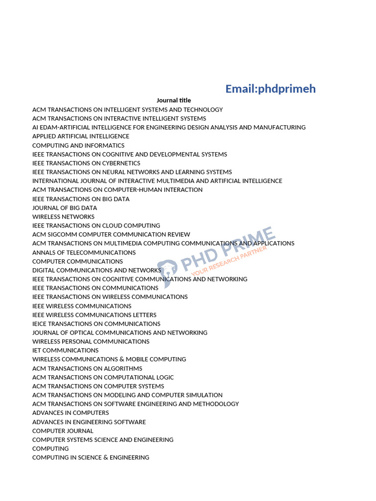 Journal Quartile Rankings Overview | PDF | Electrical Engineering ...