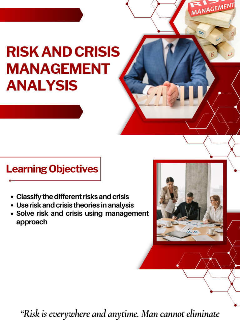 Risk and Crisis Management Overview | PDF | Cost–Benefit Analysis | Risk