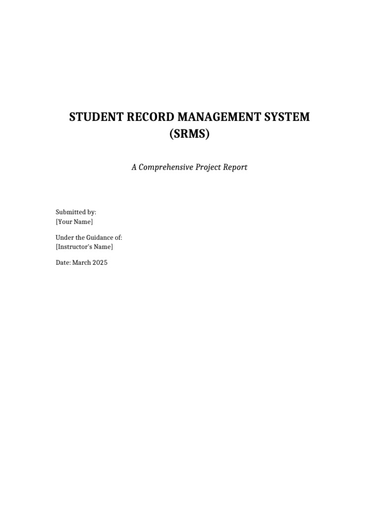Student Record Management System | PDF Student Record Management System | PDF