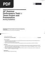AP Seminar Performance Task 1: Individual Research Report (IRR) Rubric ...