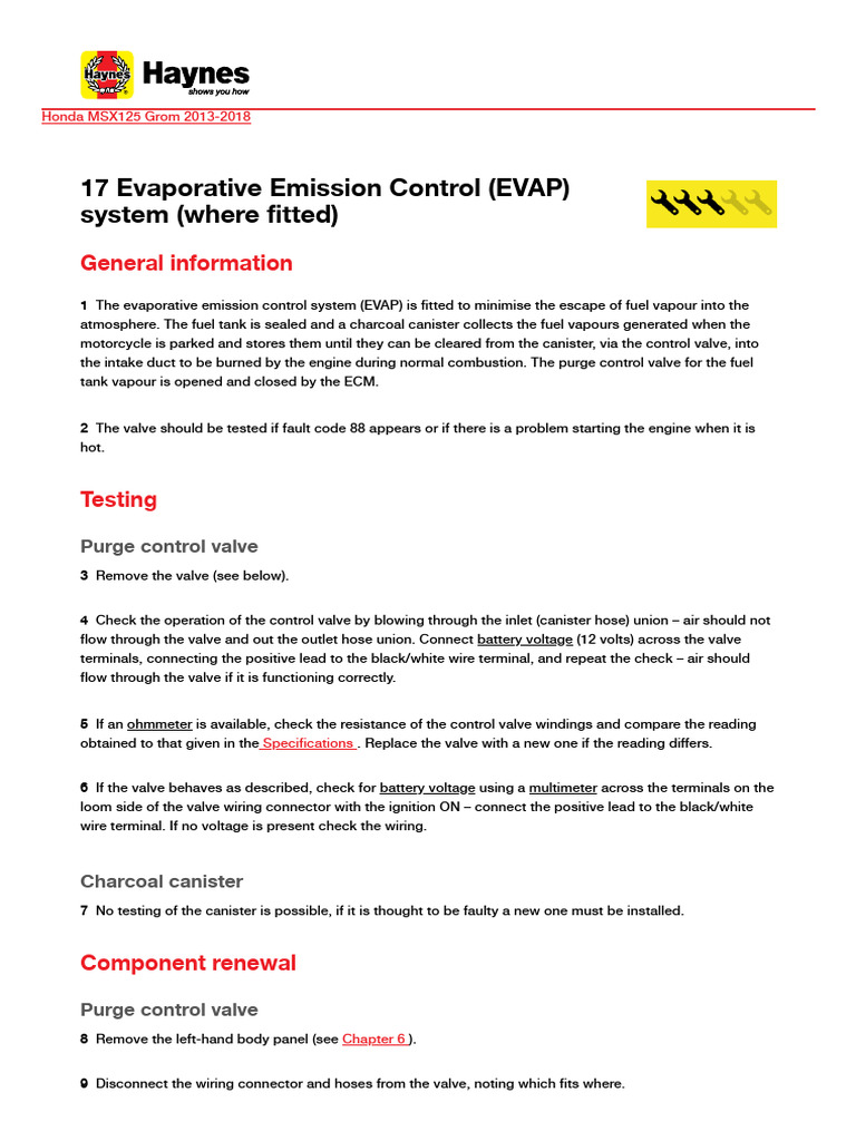 3 Engine management system 17 Evaporative Emission Control (EVAP ...