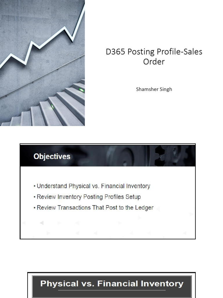 D365 Inventory Posting Profile Configuration Sales Order 1742986686 | PDF