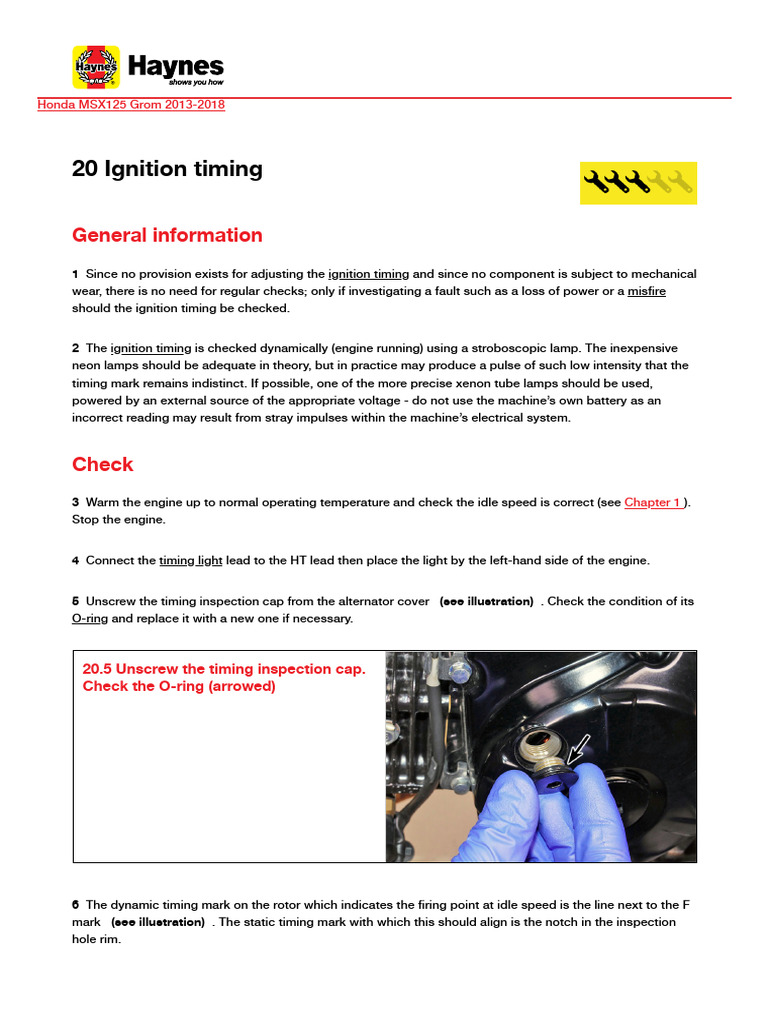 3 Engine Management System 20 Ignition Timing | PDF | Engines | Light