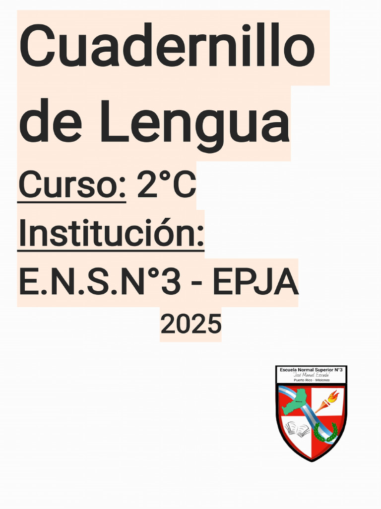 Cuadernillo LENGUA 2°C EPJA | PDF | Sustantivo