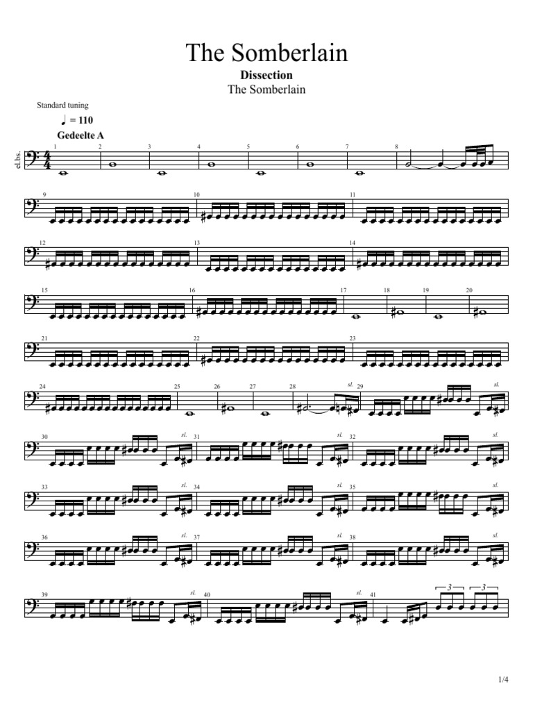 Dissection: The Somberlain Tabs | PDF | Heavy Metal Music