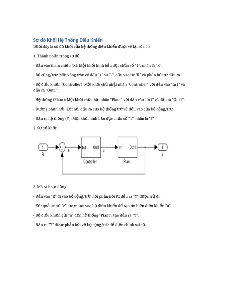 So Do Khoi He Thong Dieu Khien | PDF