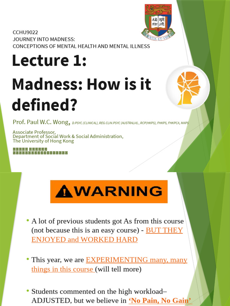 CCHU9022: Understanding Mental Health | PDF | Mental Disorder | Mental ...