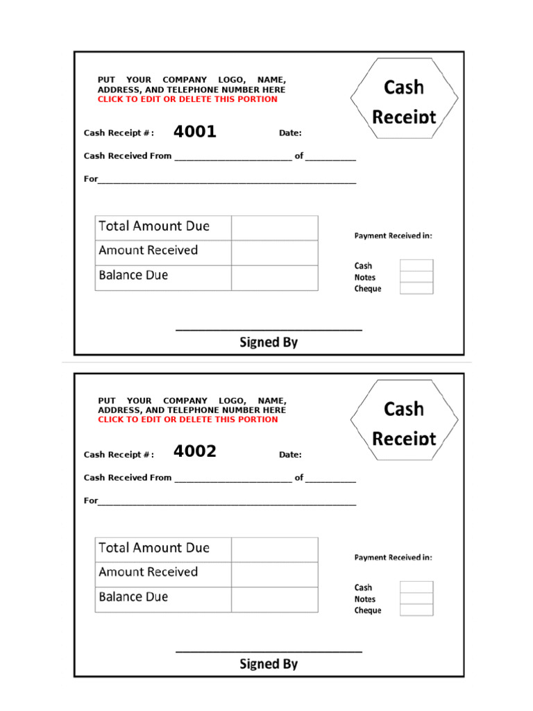 00 4 Cash-Receipt | PDF